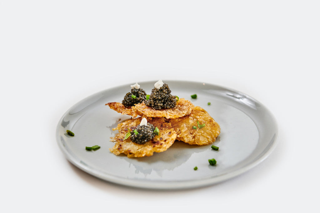 Mini Potato Rosti / Caviar & Crème Fraîche – Seattle Caviar Co.